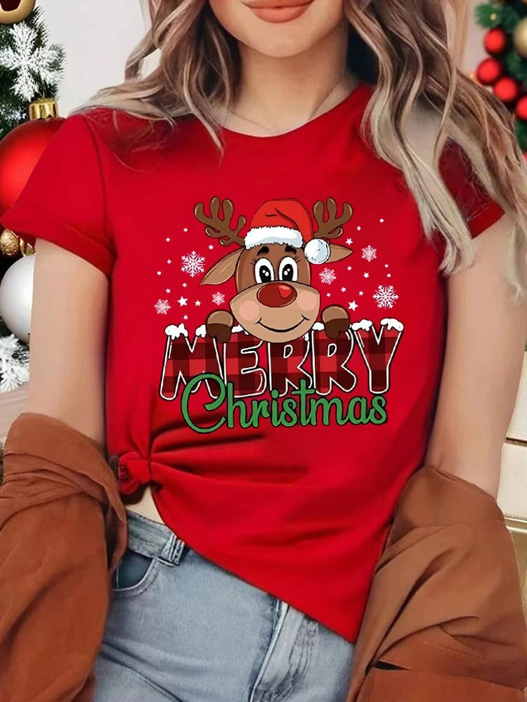 Leslie | Kerstmis Korte Mouw T-shirt – Prime Amsterdam